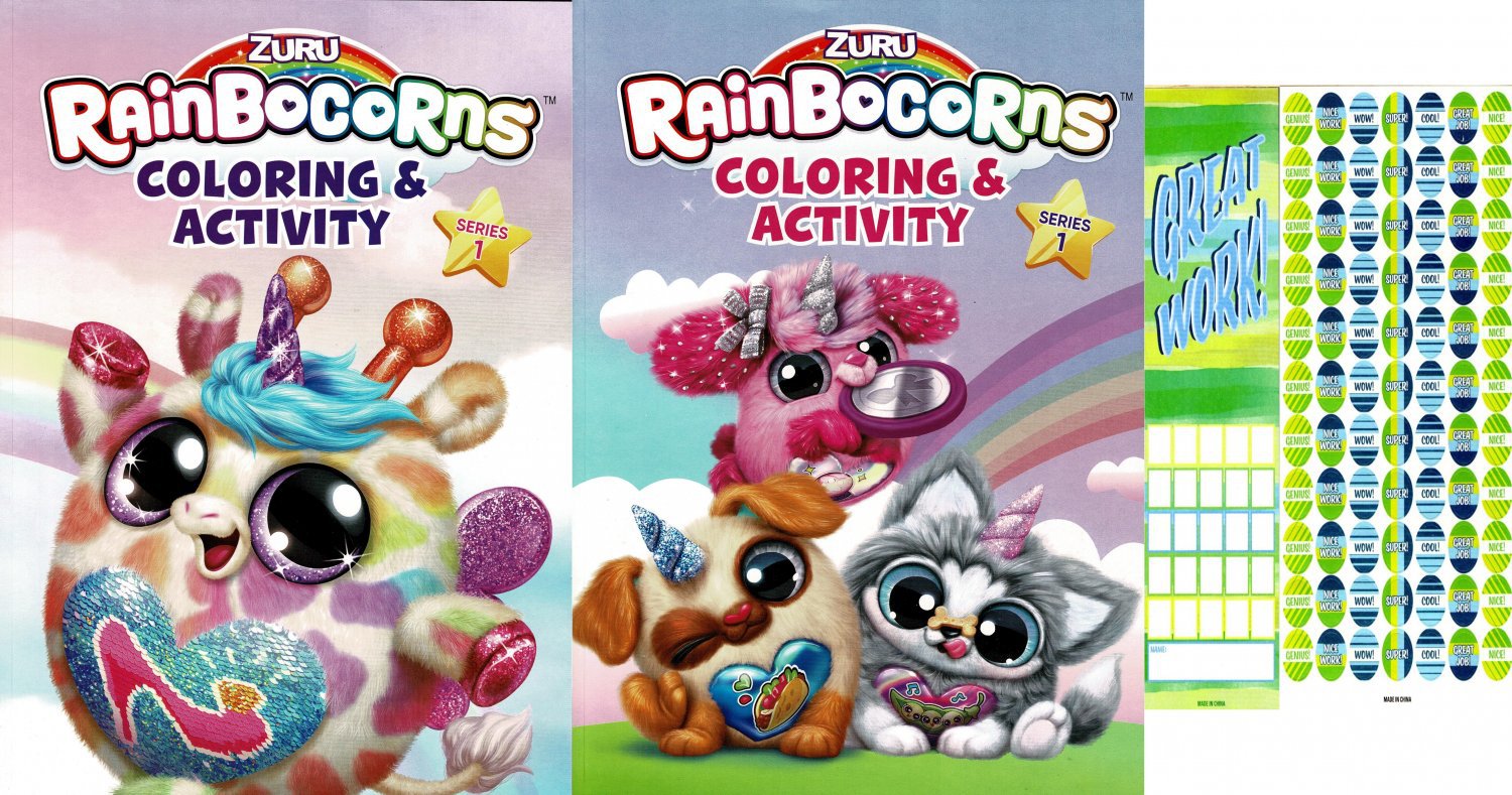 Zuru RainBocorns - Jumbo Coloring & Activity Books Siries 1 + Award ...