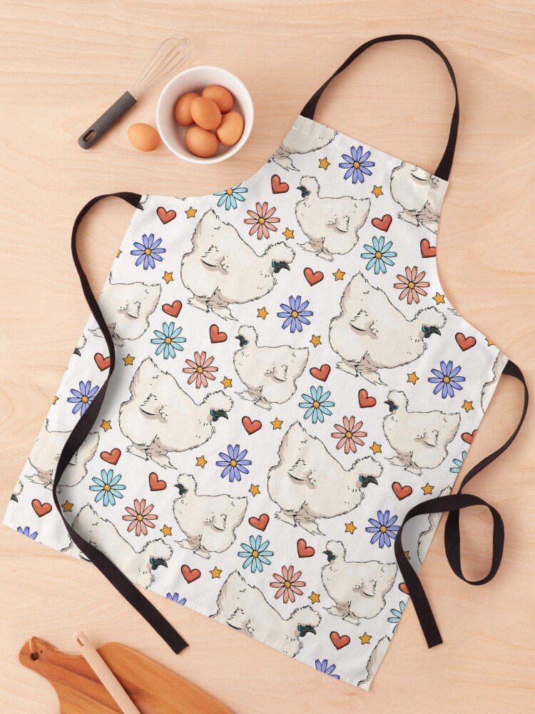 Silkie Chicken Pattern Apron