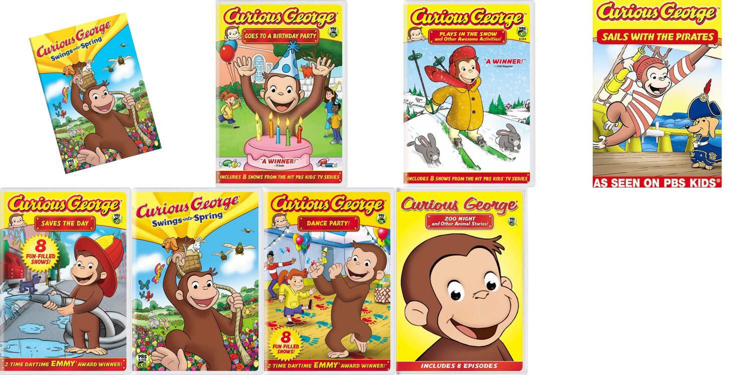 Cartoon collection - Curious George DVD - (SET of 8)
