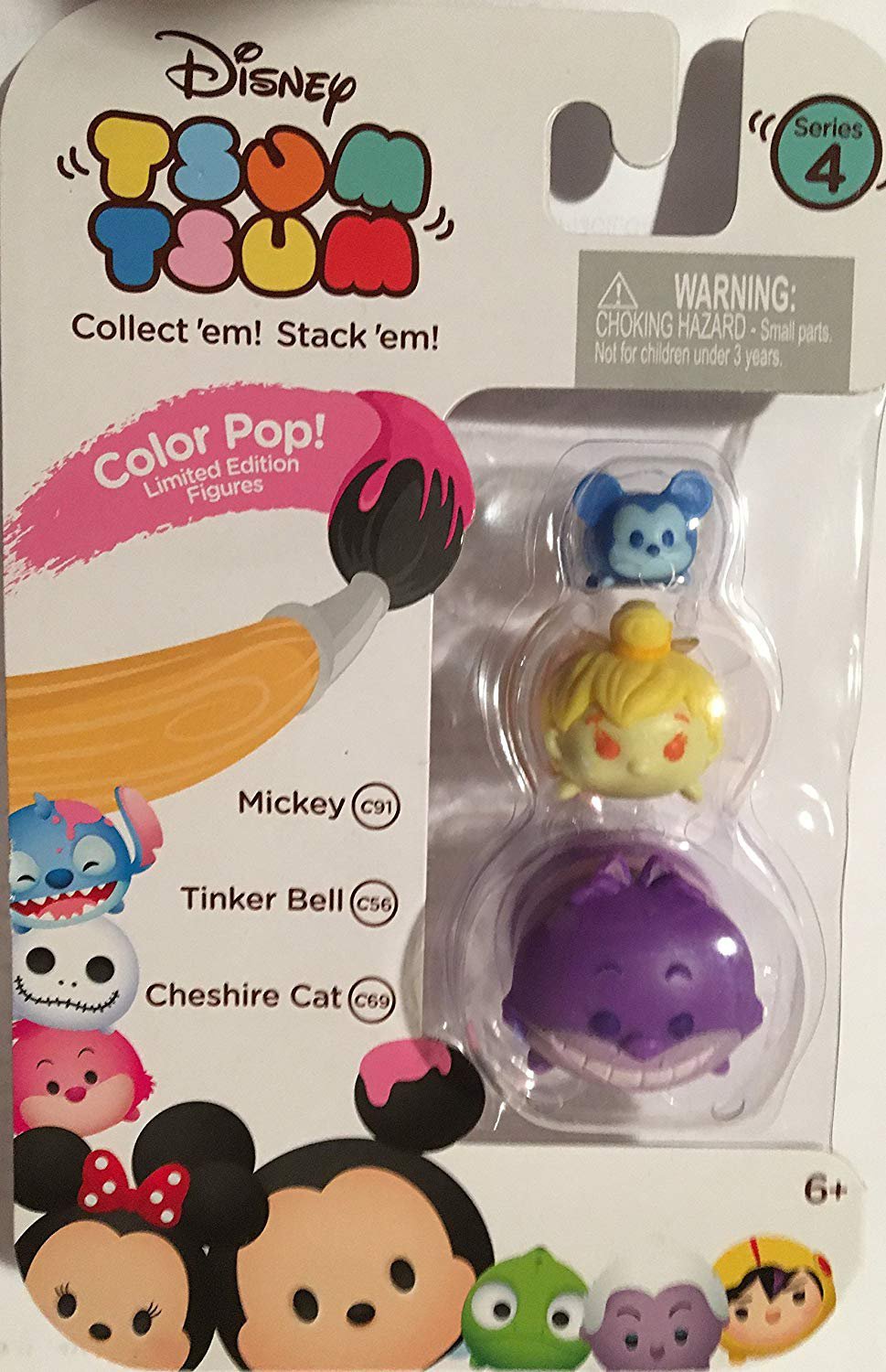 Color Pop! Tsum Tsum 3-Pack Figures_ Mickey_Tinker Bell_Cheshire Cat