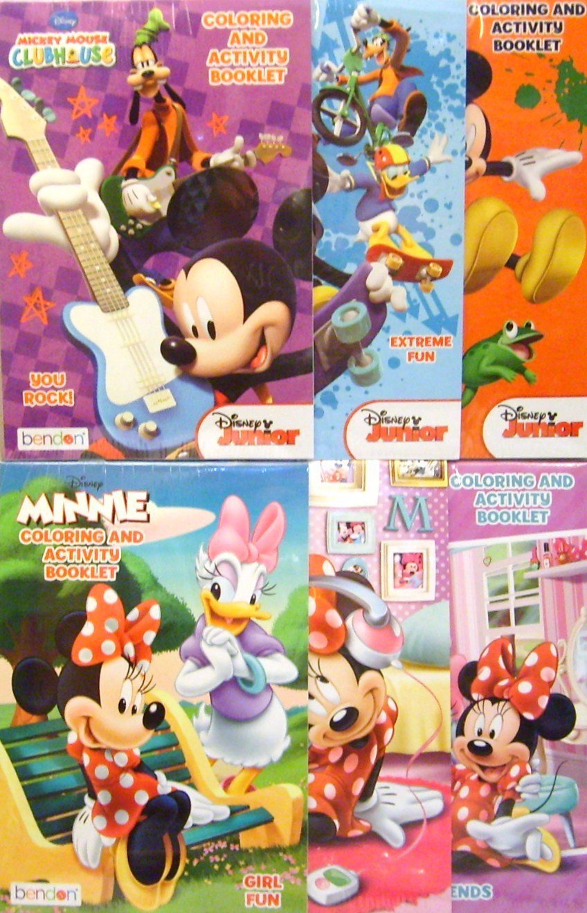 Disney Minnie and Mickey Mouse Clubhouse Coloring and Activity Booklets ...