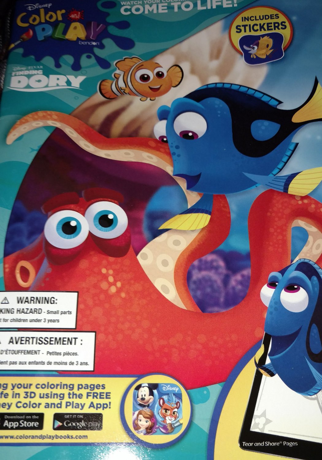 Disney_Pixar Finding Dory Color & Play (Includes Stickers)