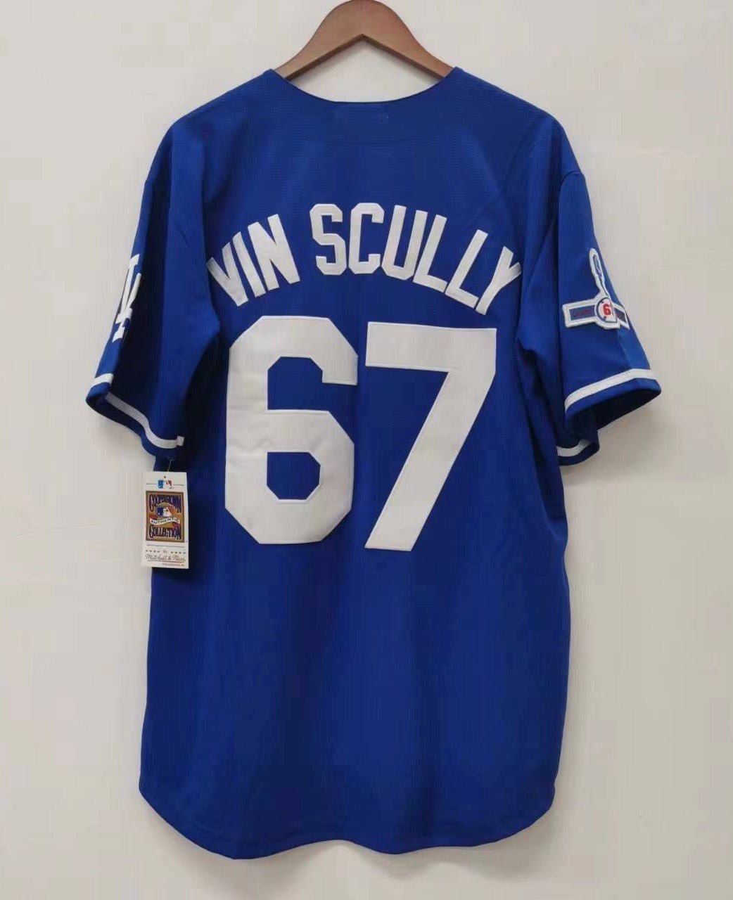 Vin Scully Los Angeles Dodgers Official Baseball Jersey Mitchell & Ness ...