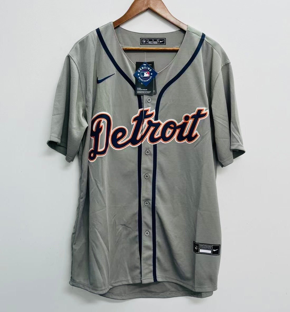Tarik Skubal Detroit Tigers Official Baseball Jersey gray