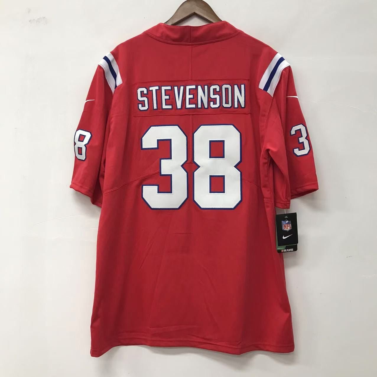 Rhamondre Stevenson New England Patriots Football Official Jersey Red