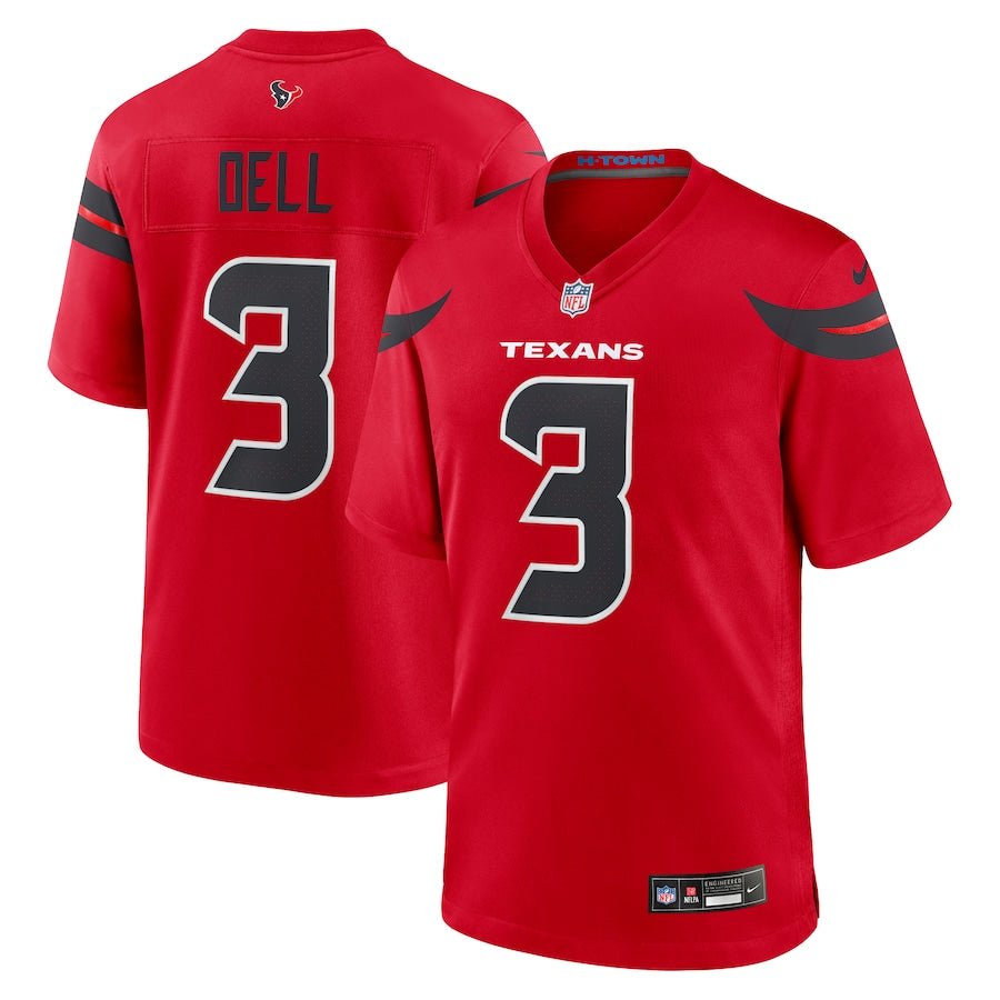 Tank Dell Houston Texans official Football Jersey red