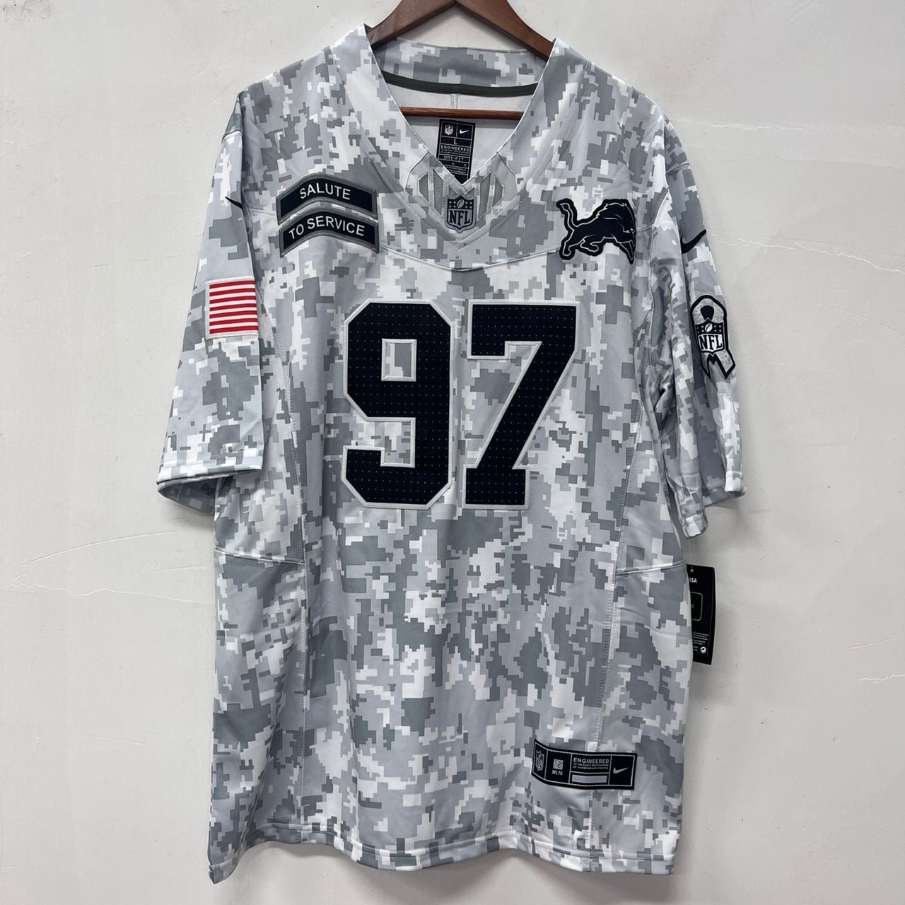 Aiden Hutchinson Detroit Lions 2024 Football Salute to Service Jersey