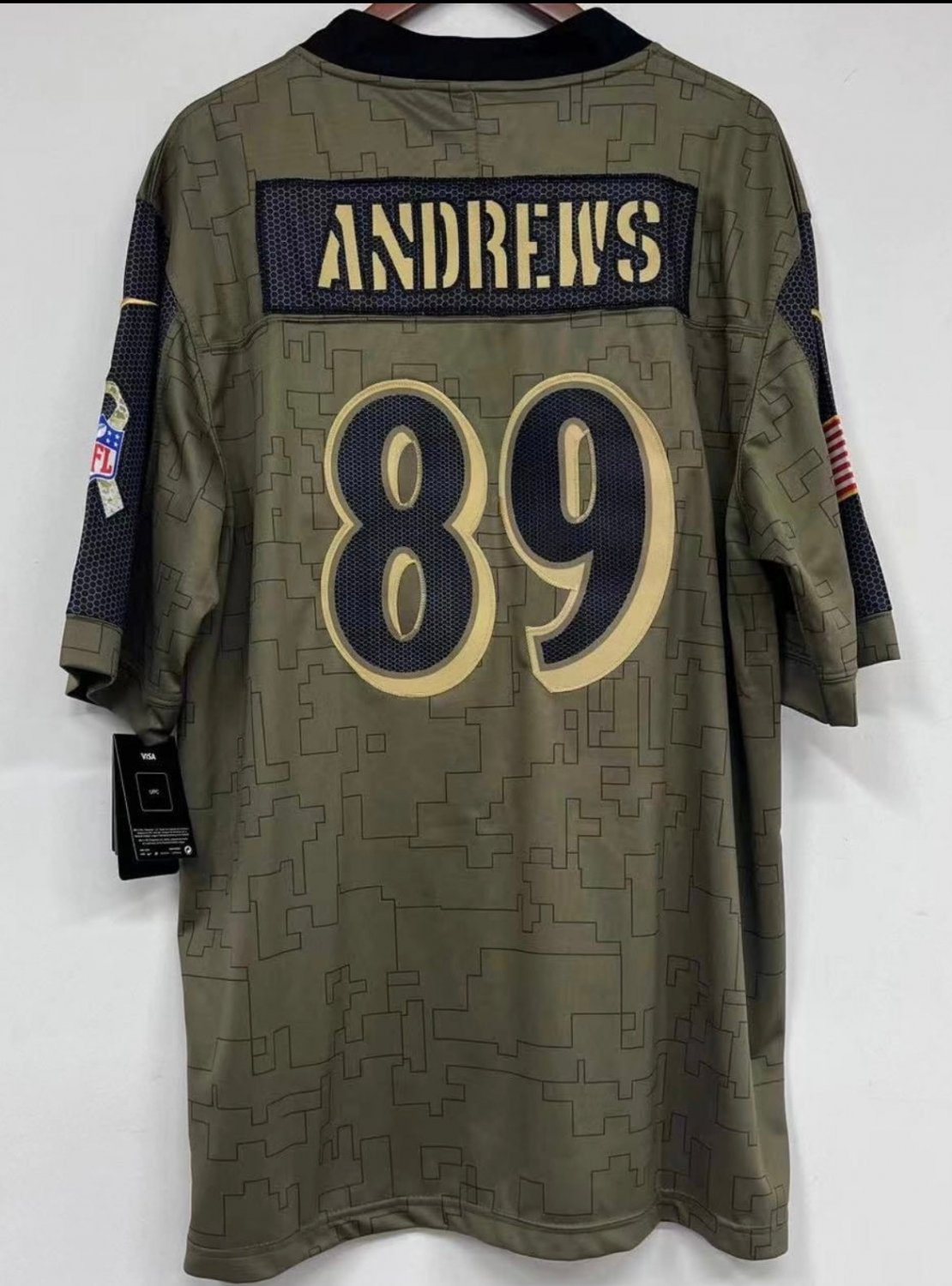 Mark Andrews Baltimore Ravens military salute to service Jersey
