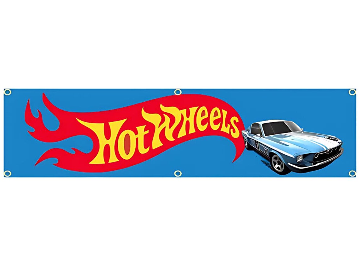Hot Wheels Flag Banner 17.7" x 70" NEW!