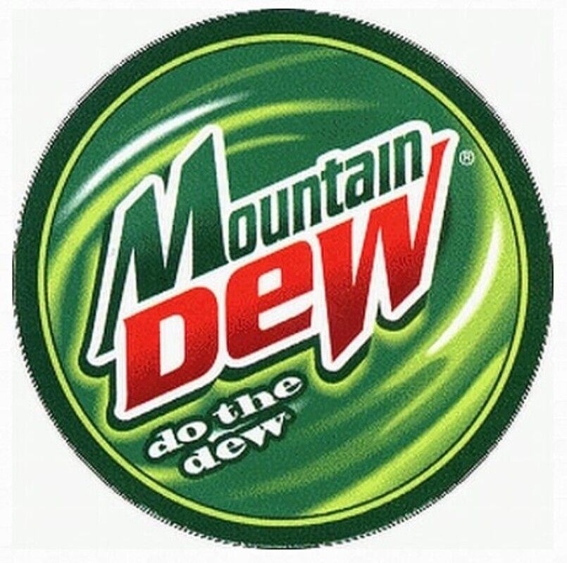 Mountain Dew "Do The Dew" Novelty Metal 12in Circular Sign