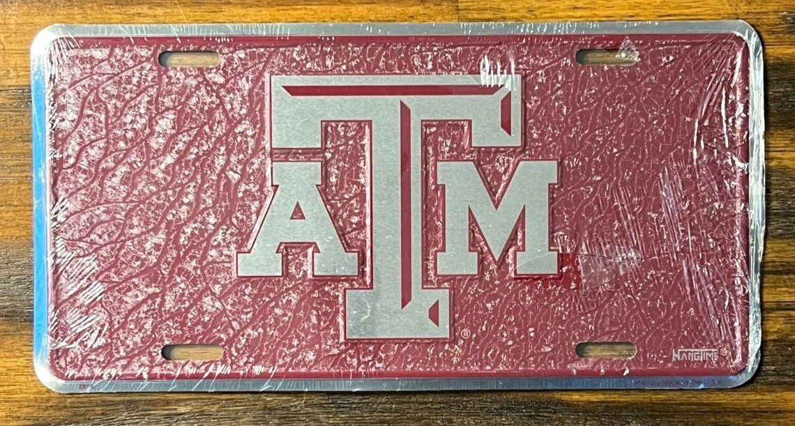 Texas A&M Mosaic Collegiate Licensed Novelty License Plate 6" x 12"