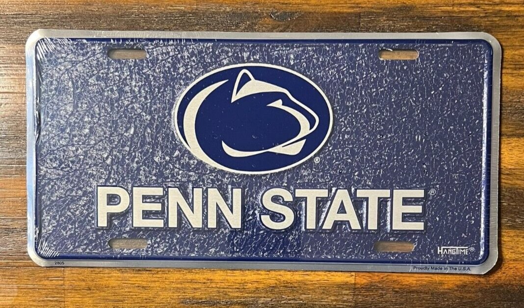 Penn State Mosaic Collegiate Licensed Novelty License Plate 6" x 12"