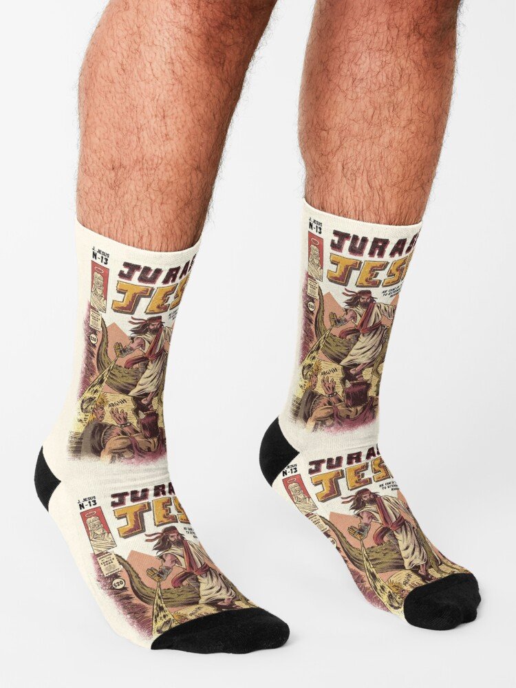 Jurassic Jesus Socks