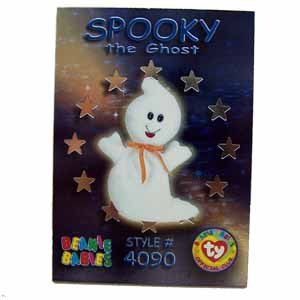 Spooky the Ghost Silver Ty Beanie Baby Single Card Series 3 (BB3)