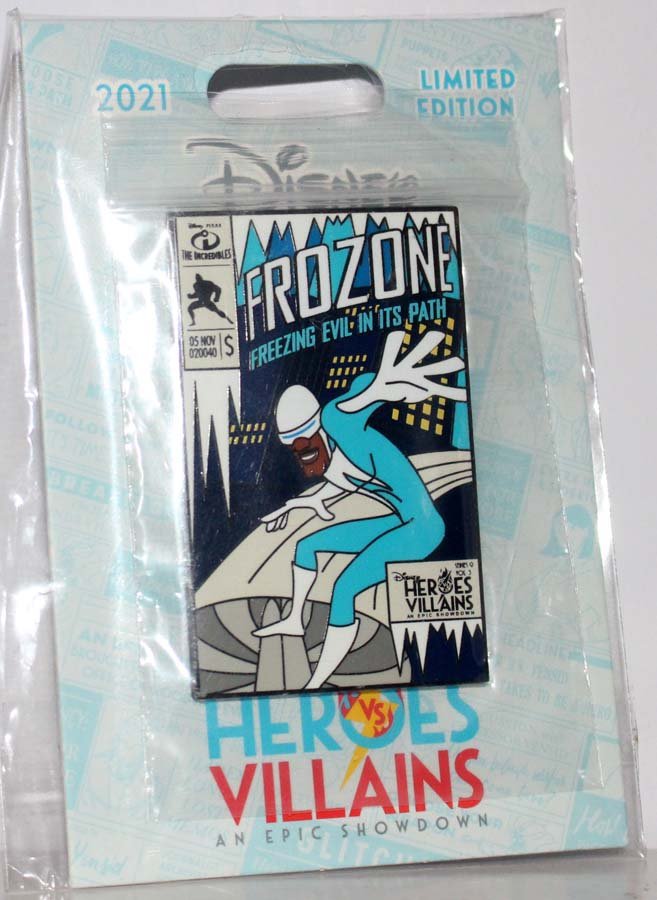 Disney Heroes vs. Villains Comic Book Series Pin Frozone Limited ...