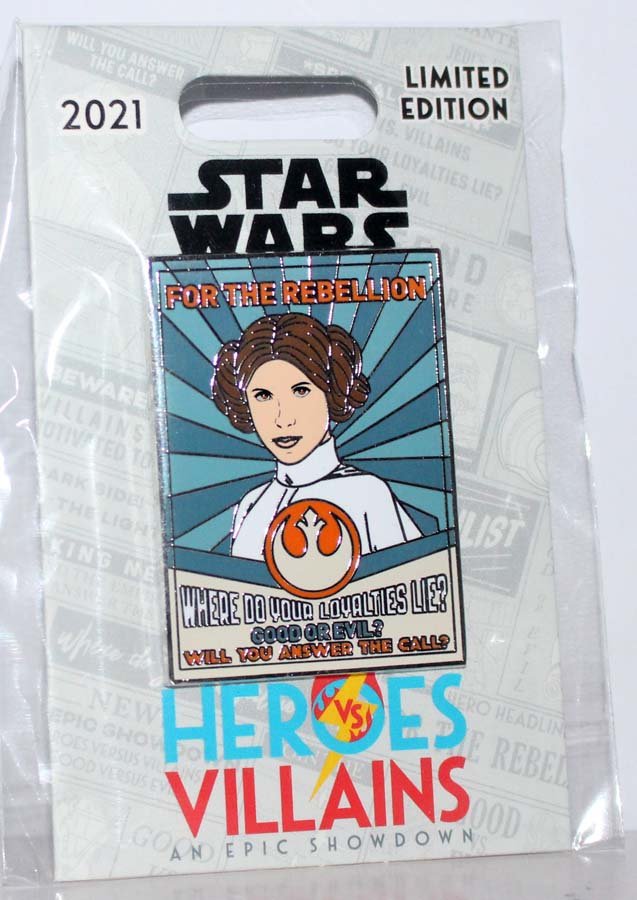 Disney Heroes vs. Villains Recruitment Poster Series Pin Princess Leia ...