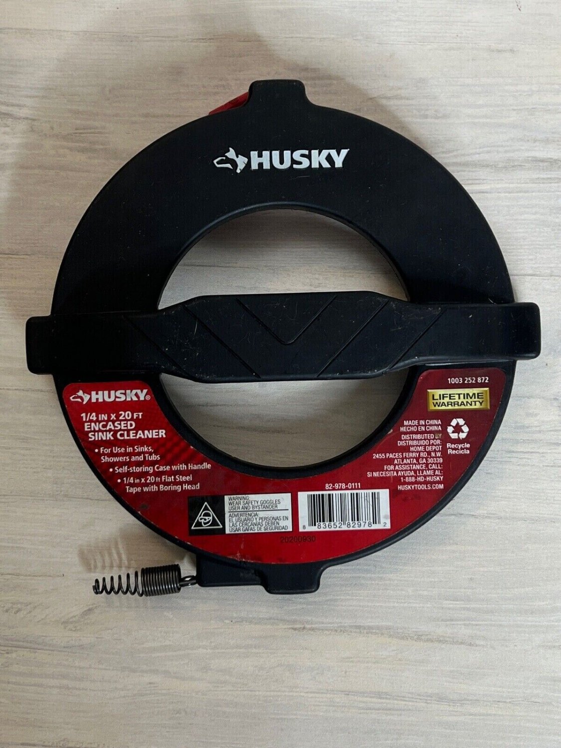HUSKY 1/4 in. x 20 ft. Encased Sink Cleaner