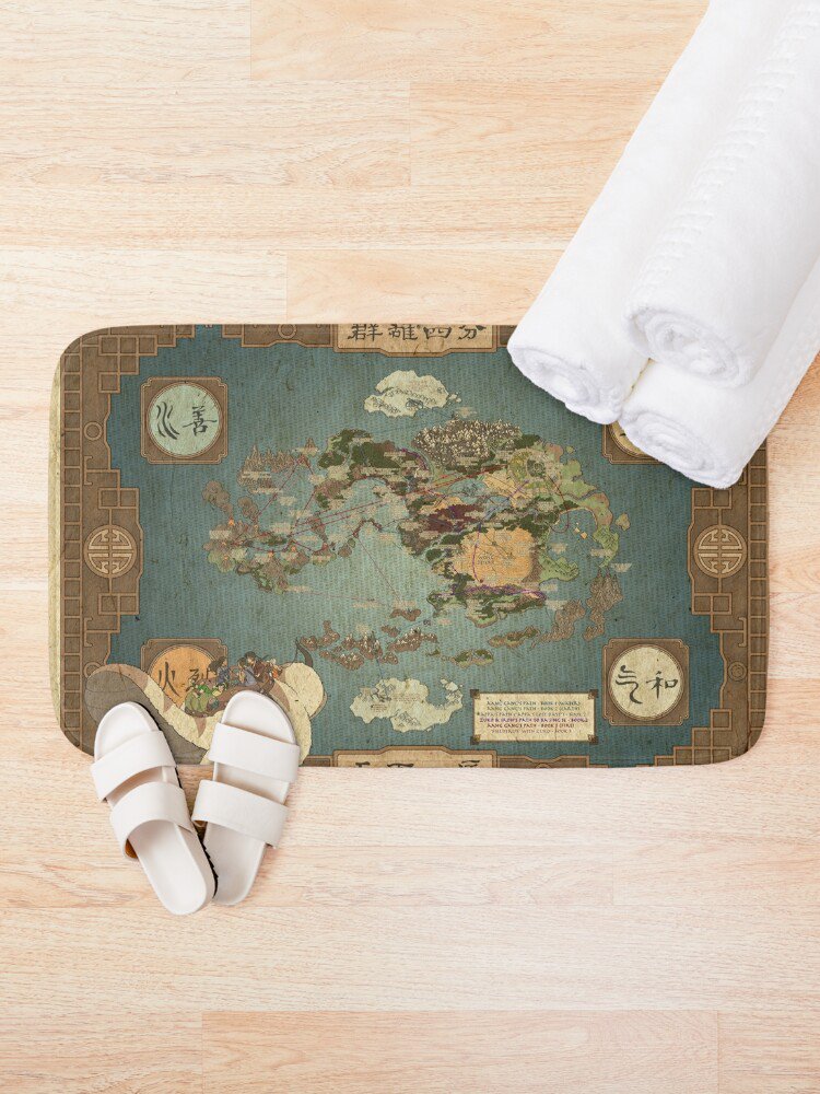 Avatar the Last Airbender Map Bath Mat YaoXiao