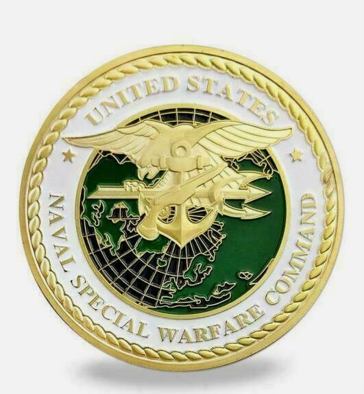 US Naval Special Warfare Command Military Navy Seals Challenge Coin