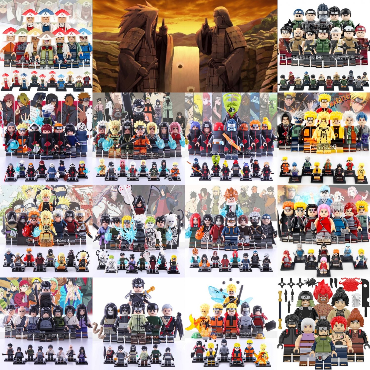Naruto Madara Hashirama Hokage Akatsuki Itachi Kakashi 14 set ...