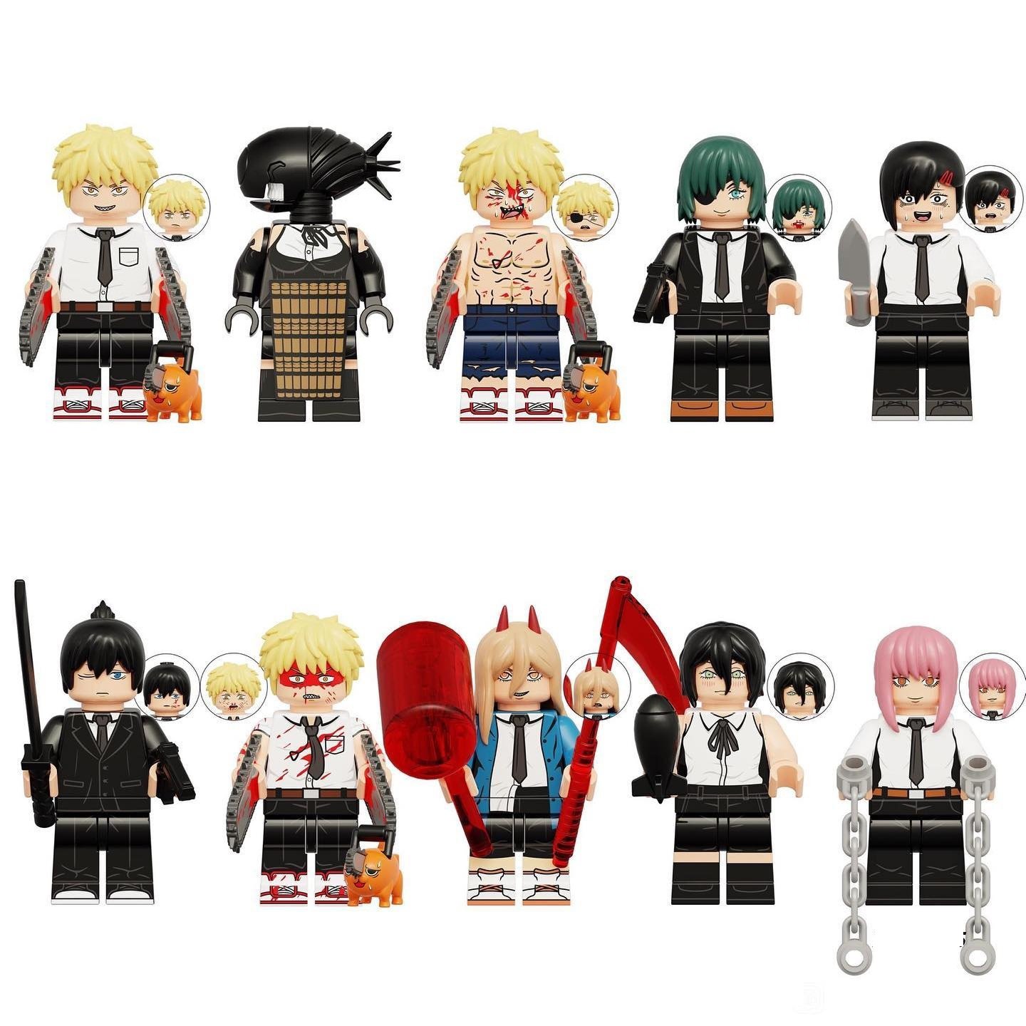 Chainsaw Man Bomb Power Denji Pochita Devil Hunter 10pcs Minifigures ...