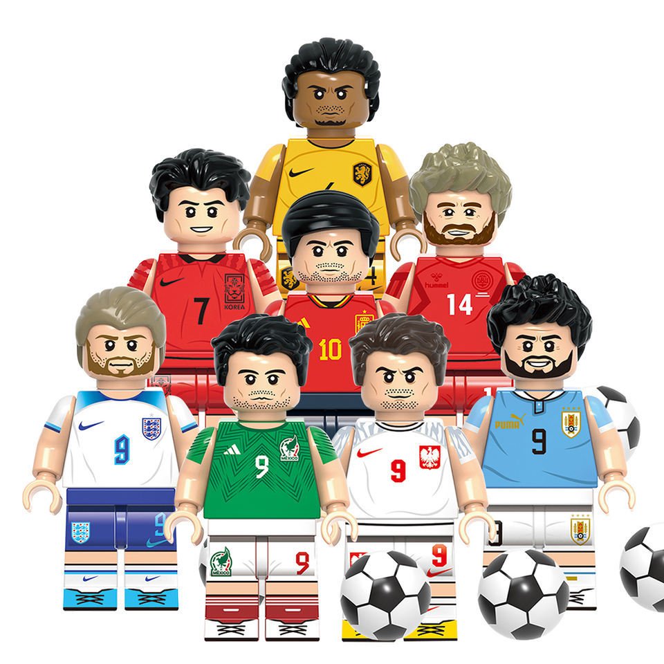 Soccer Stars World Cup Suarez Lewandowski Kane Eriksen Pedri 8pcs ...