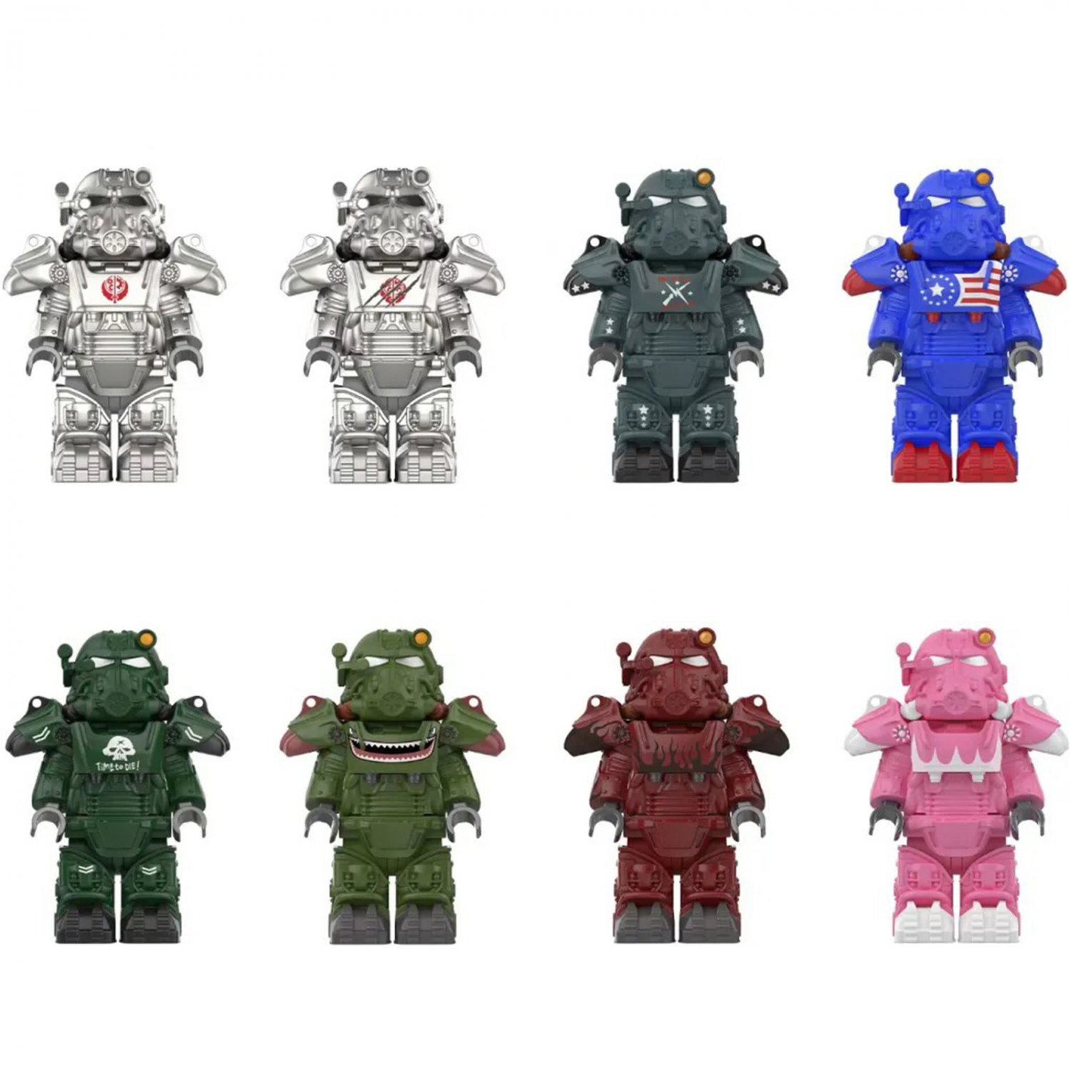 Fallout T60 Powered Combat Armor Infantry T60 Mech Soldier 8pcs ...