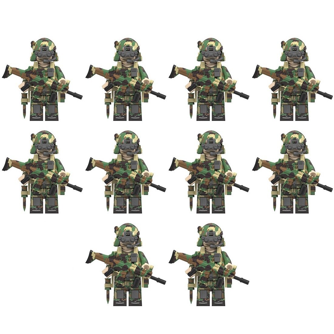 German Army KSK Special Forces Soldiers 10pcs Lego Compatible ...