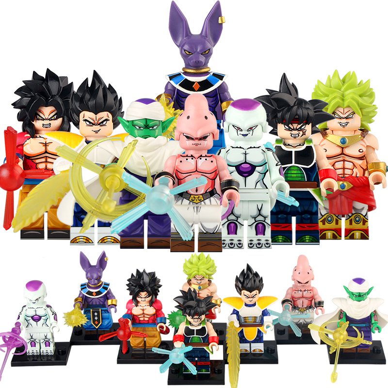 Dragon Ball Goku Piccolo Beerus Frieza Majin Buu 8pcs Lego Compatible ...
