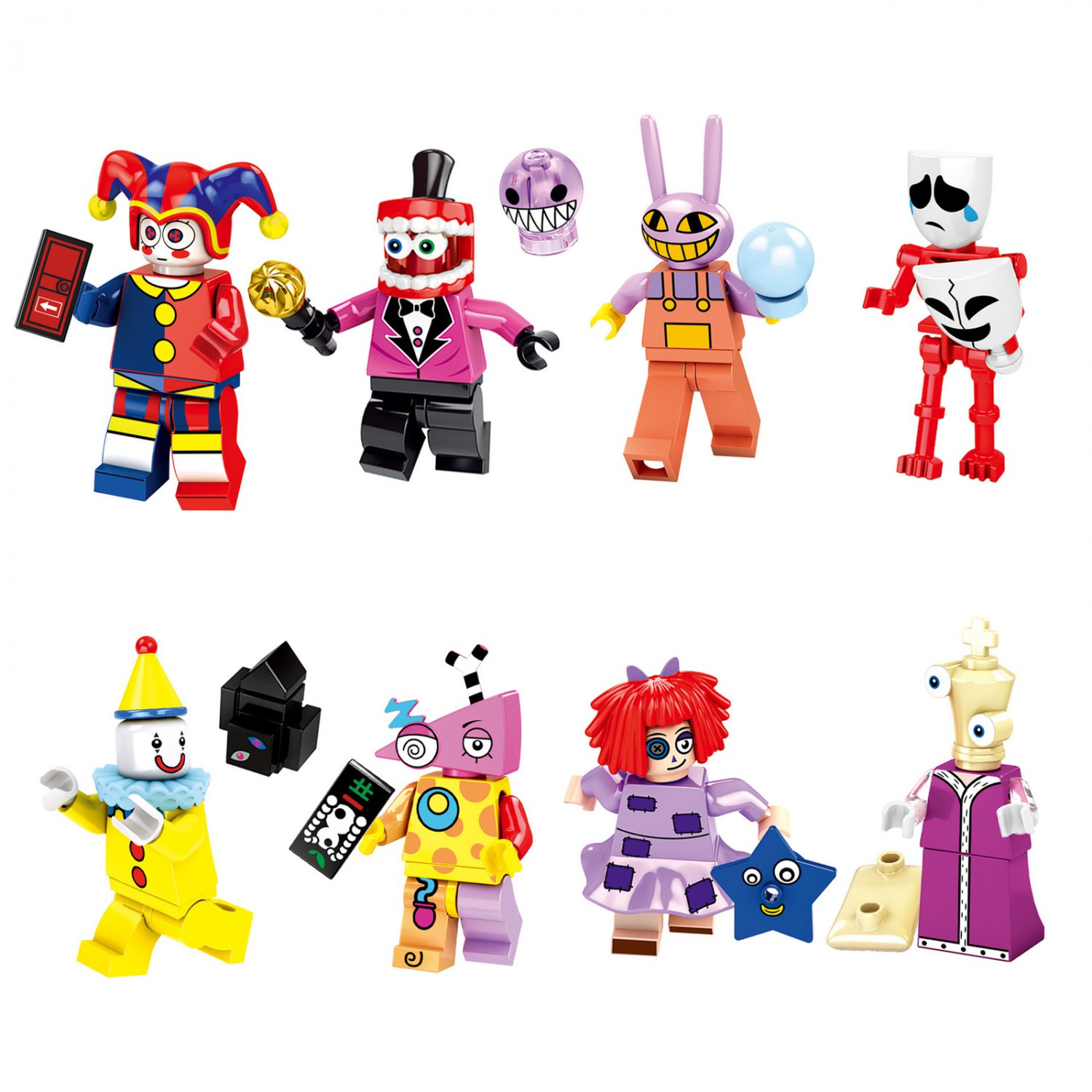 The Amazing Digital Circus Pomni Jax Ragatha Zooble 8pcs Minifigures ...