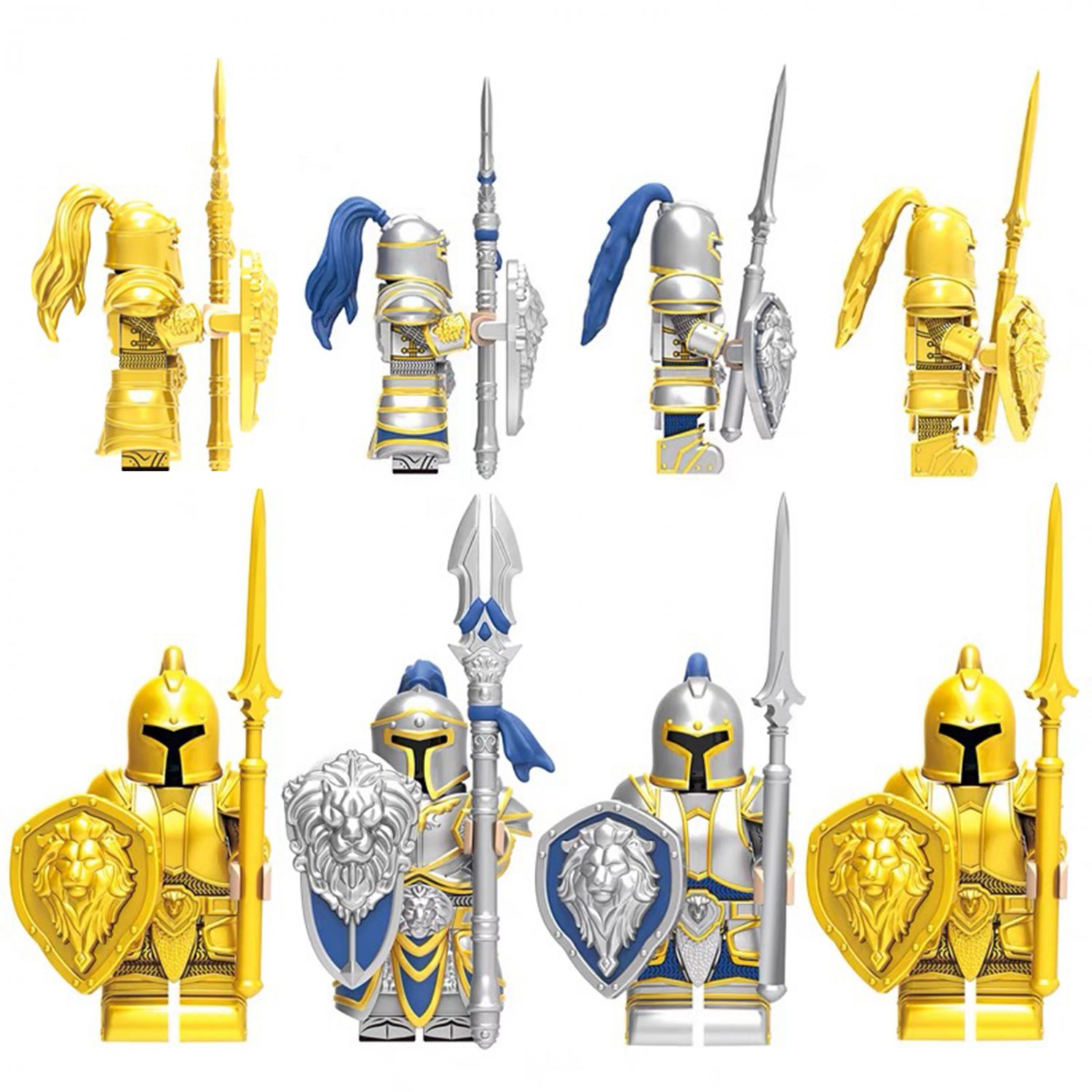 World of Warcraft Stormwind City Guards Warriors 4pcs Minifigures ...