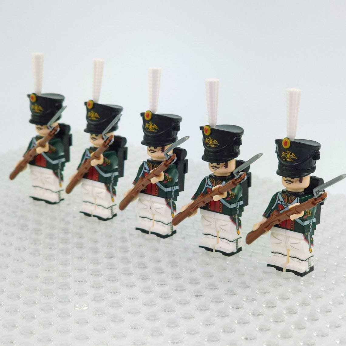 Russian Foot Guard Bayonet Rifleman Napoleonic Wars 5pcs Minifigure ...
