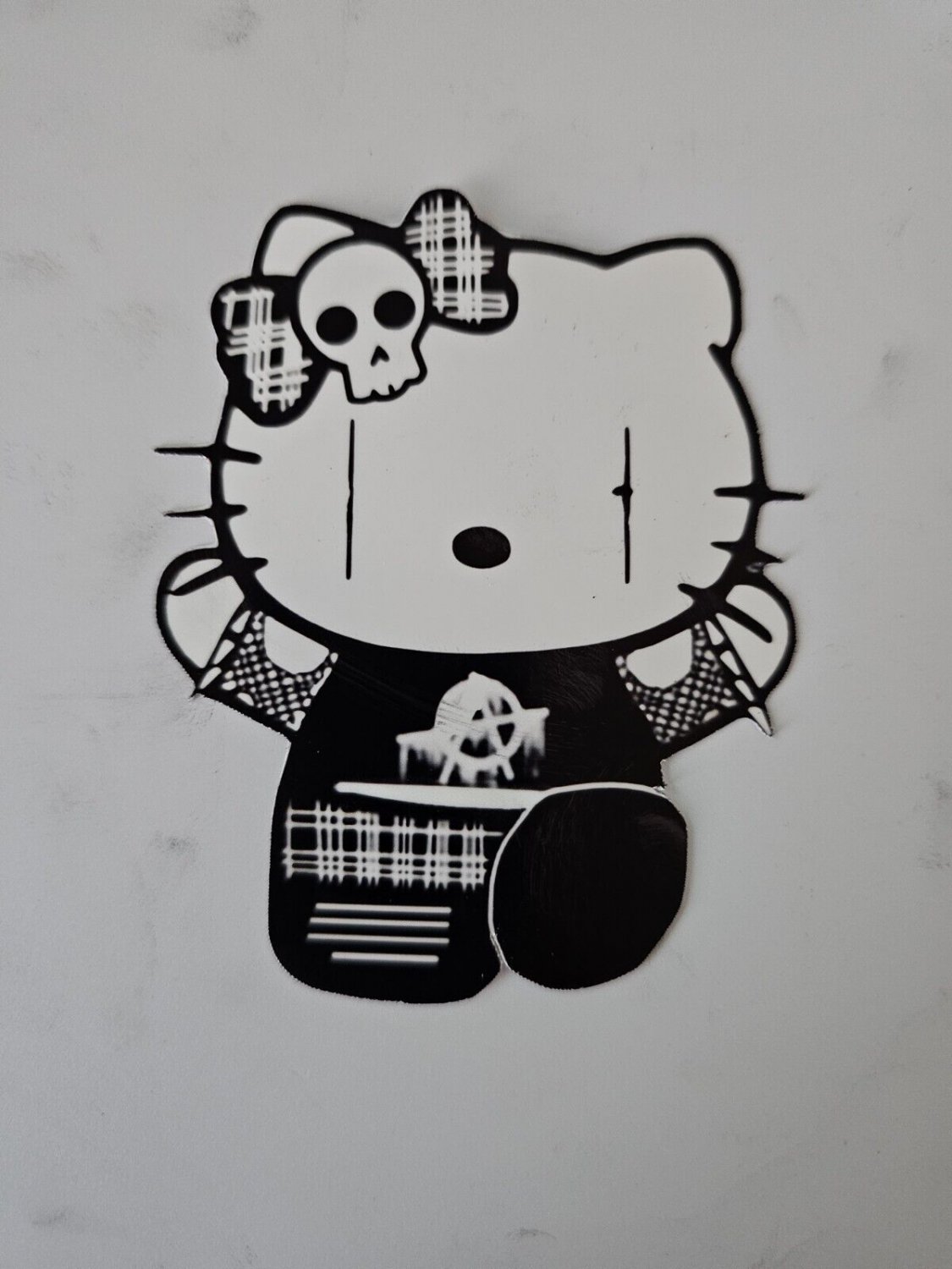 Black And White Goth Kitty Sticker