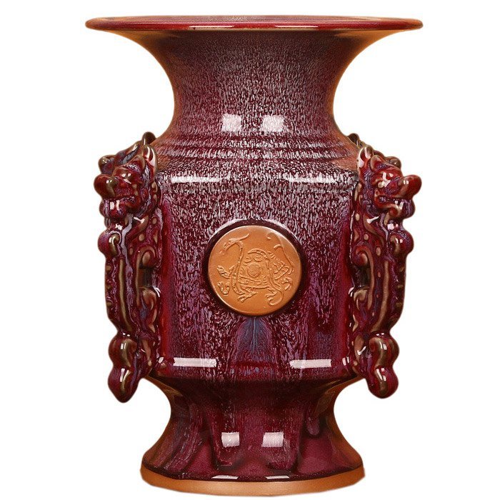 Vintage jun Porcelain official kiln ceramic vase ornaments living room