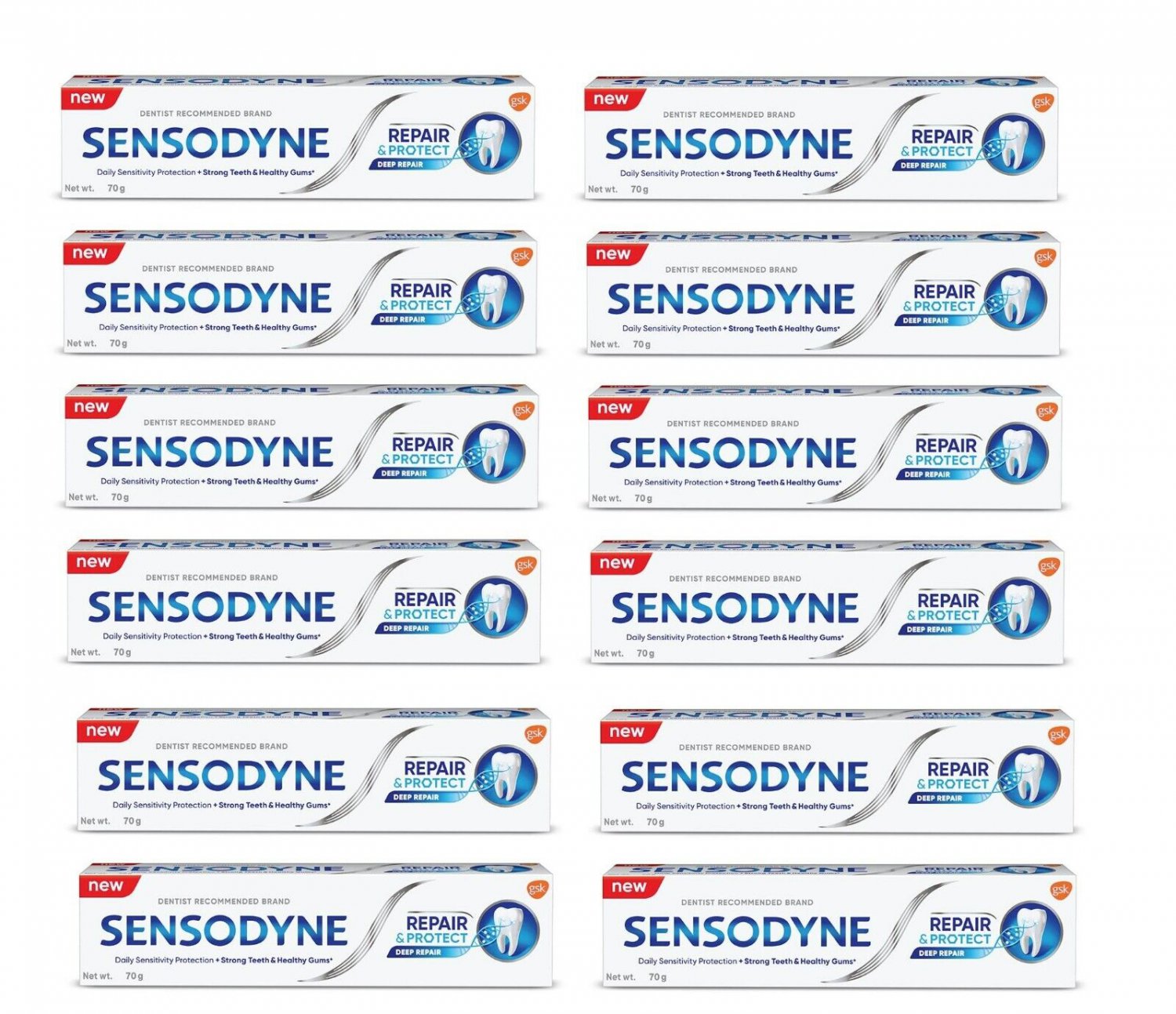Sensodyne Deep Repair & Protect Toothpaste 70g Sensitive Teeth Relief ...