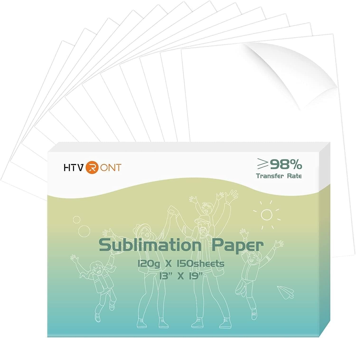 HTVRONT Sublimation Paper 13x19" Super B+ Size-150 Sheets Sub Ink ...