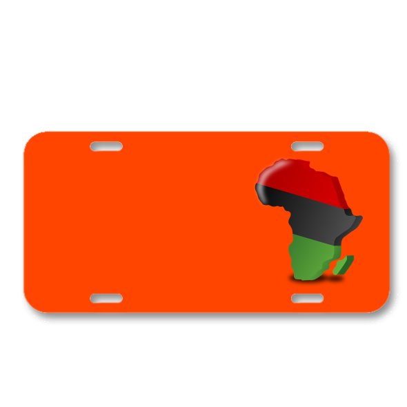 Africa Continent Flag Madagascar On License Plate Car Front Add Names