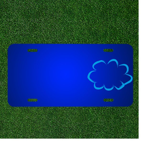 Custom Personalized License Plate With Add Names To Cloud Weather Clouds