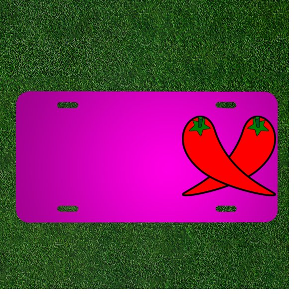 Custom Personalized Car License Plate With Add Names To Chili Pepper ...