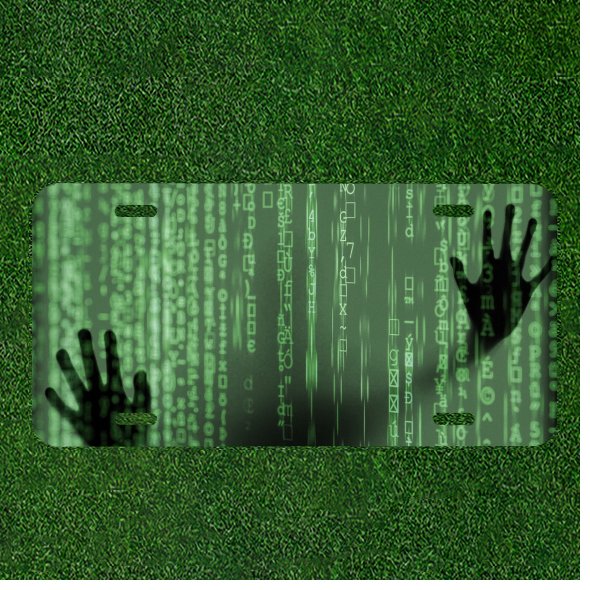 Custom Personalized License Plate Auto Tag With Hands On Coding Design