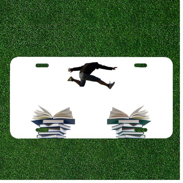 Custom Personalized License Plate Auto Tag With Person Jumping Over ...