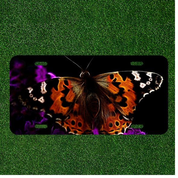 Custom Personalized License Plate Auto Tag With Amazing Orange ...