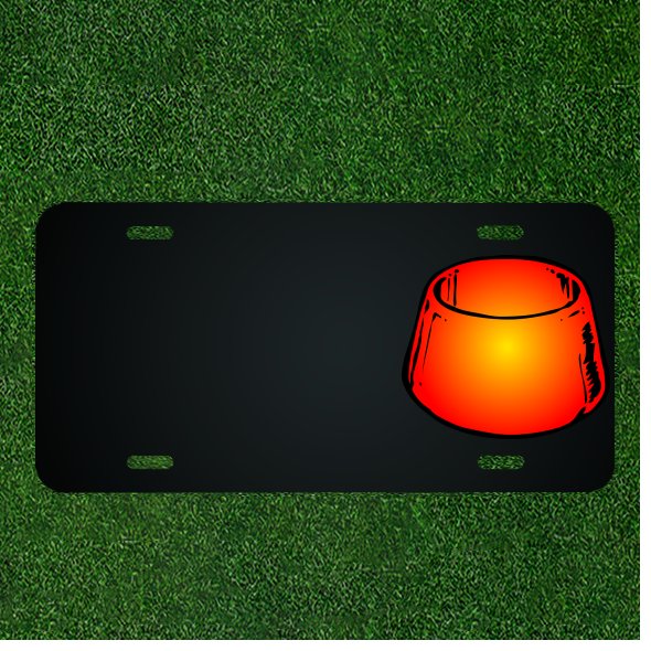 Custom Personalized License Plate With Add Names To Bowl Animal Red Feeding