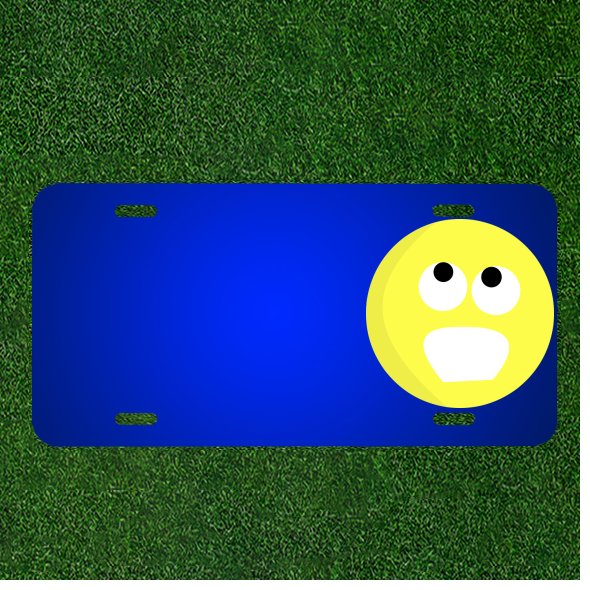 Custom Personalized License Plate With Add Names To Emoji Face Emotions