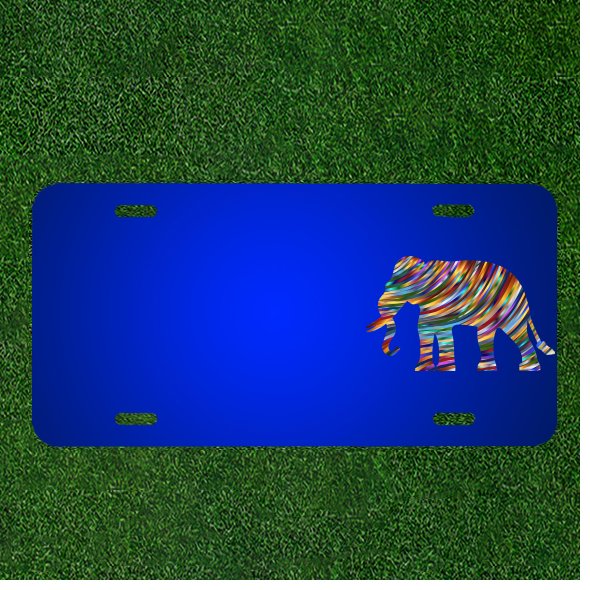 Custom Personalized License Plate With Add Names To Elephant Pachyderm ...