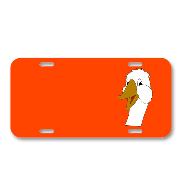 Goose Bird Funny Happy Head Beak On License Plate Car Front Add Names