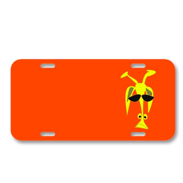 Angry Droopy Giraffe On License Plate Car Front Add Names