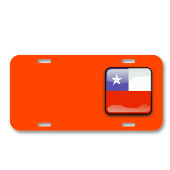 Chile Flag Country Nationality On License Plate Car Front Add Names