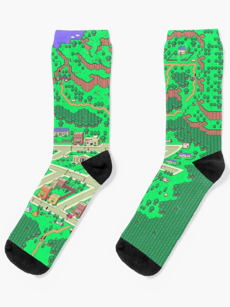 Earthbound Onett Map Socks