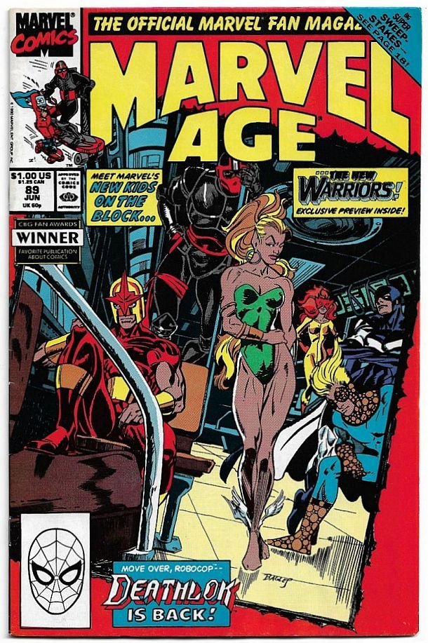 Marvel Age #89 (1990) _Marvel Comics _ Cover Art By Mark Bagley _ New ...
